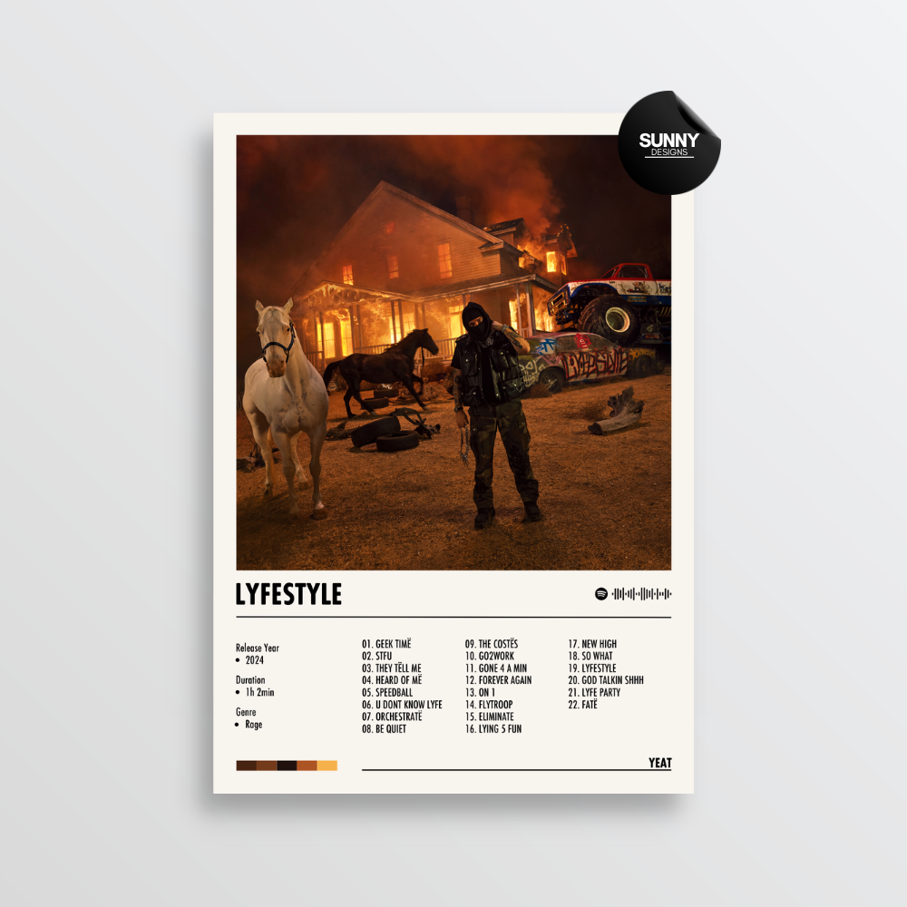 Yeat - 2093 | Album Cover Poster – Sunny Designs Posters