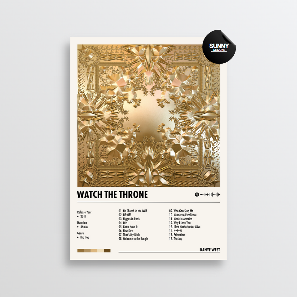 Kanye West - Watch the Throne | Album Cover Poster – Sunny Designs Posters
