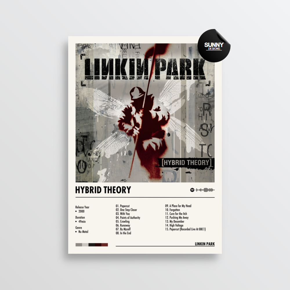 Linkin Park - Hybrid Theory | Album Cover Poster – Sunny Designs Posters