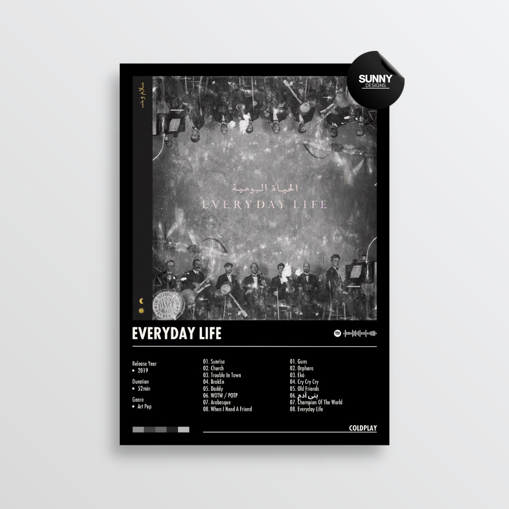 Coldplay - Everyday Life | Album Cover Poster – Sunny Designs Posters