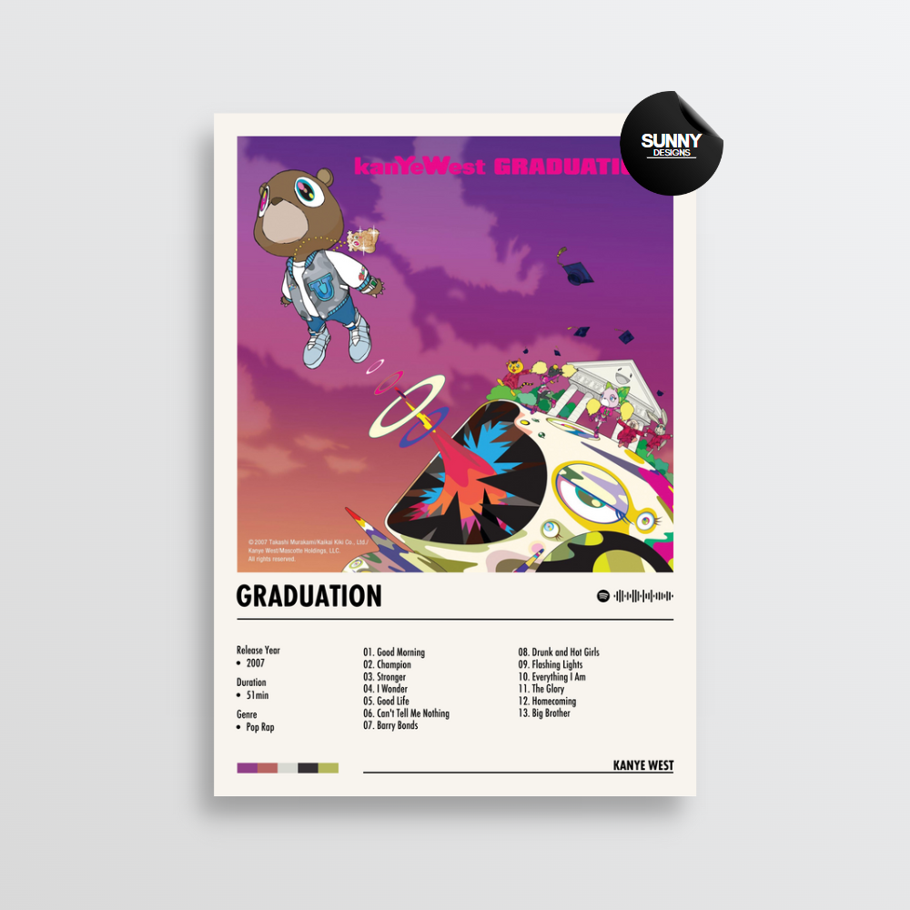 Kanye West - Graduation | Album Cover Poster – Sunny Designs Posters