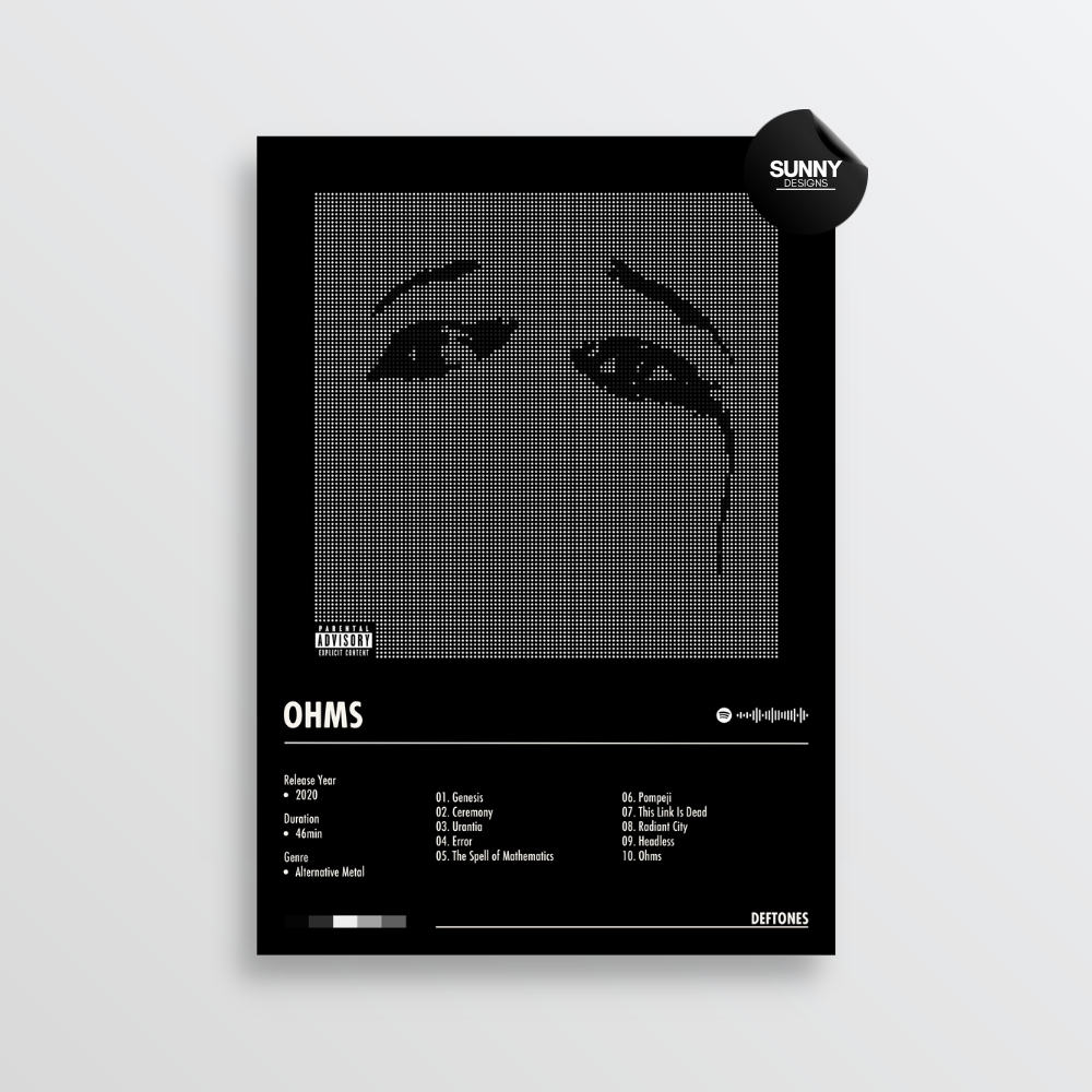 Deftones - Ohms | Album Cover Poster – Sunny Designs Posters
