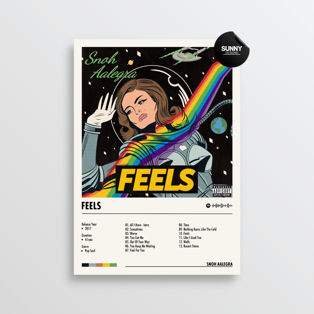 Snoh Aalegra - Feels | Album Cover Poster – Sunny Designs Posters