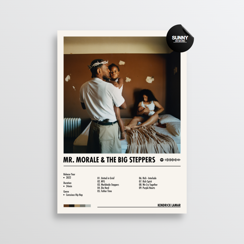 Kendrick Lamar - Mr. Morale & The Big Steppers | Album Cover Poster ...