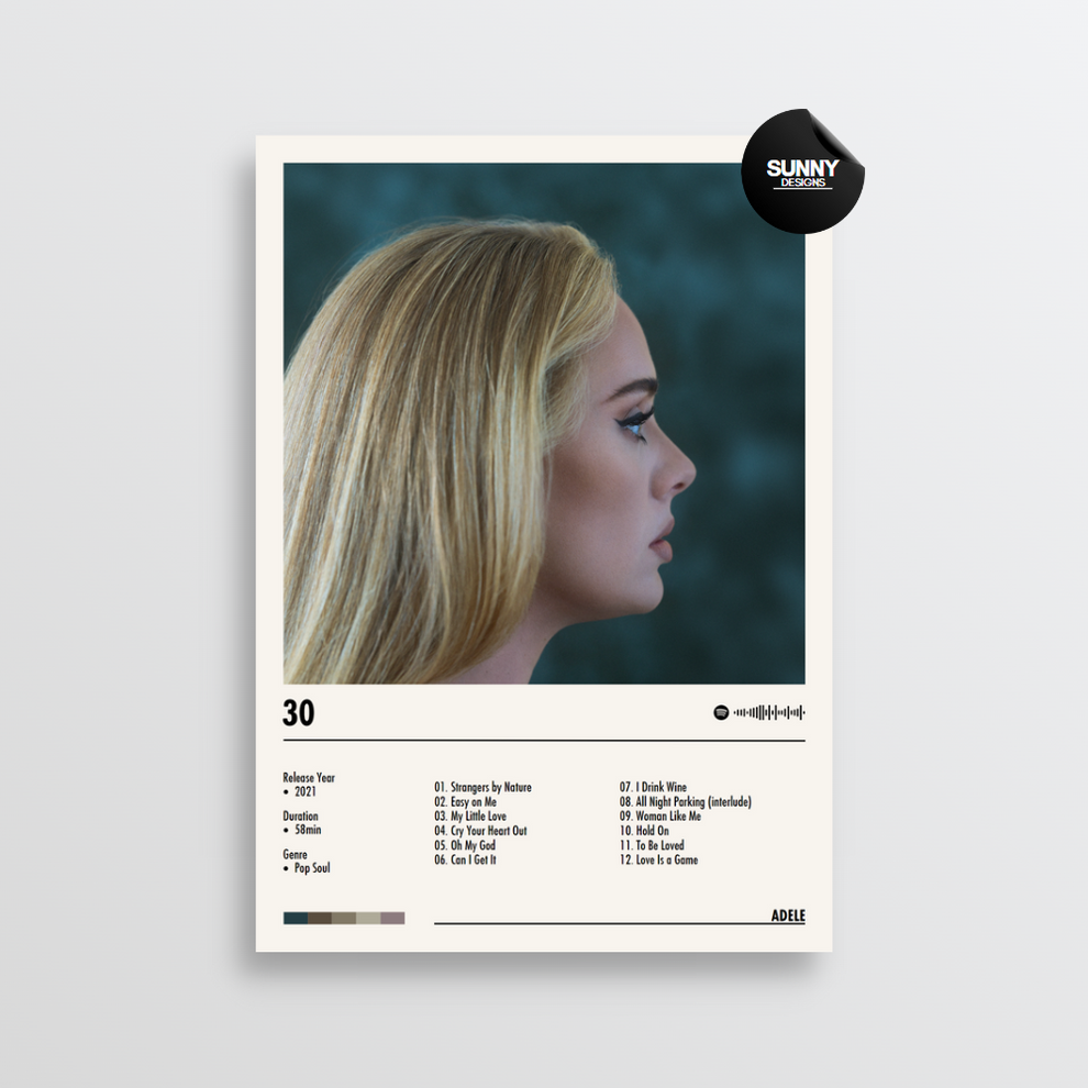 Adele - 30 | Album Cover Poster – Sunny Designs Posters