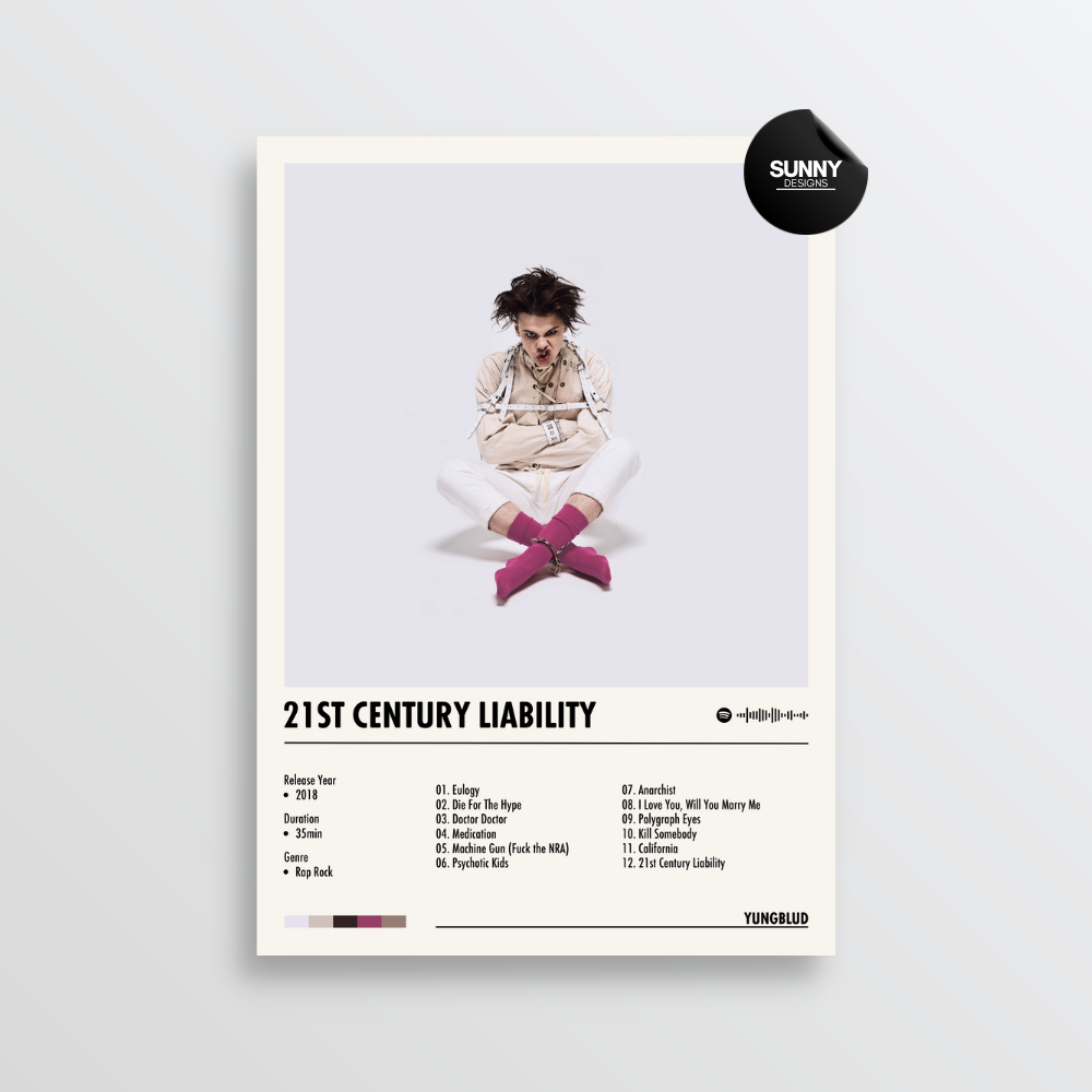 YUNGBLUD - 21st Century Liability | Album Cover Poster – Sunny Designs ...