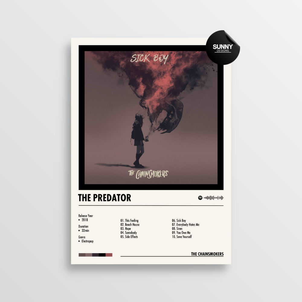 The Chainsmokers - The Predator | Album Cover Poster – Sunny Designs ...