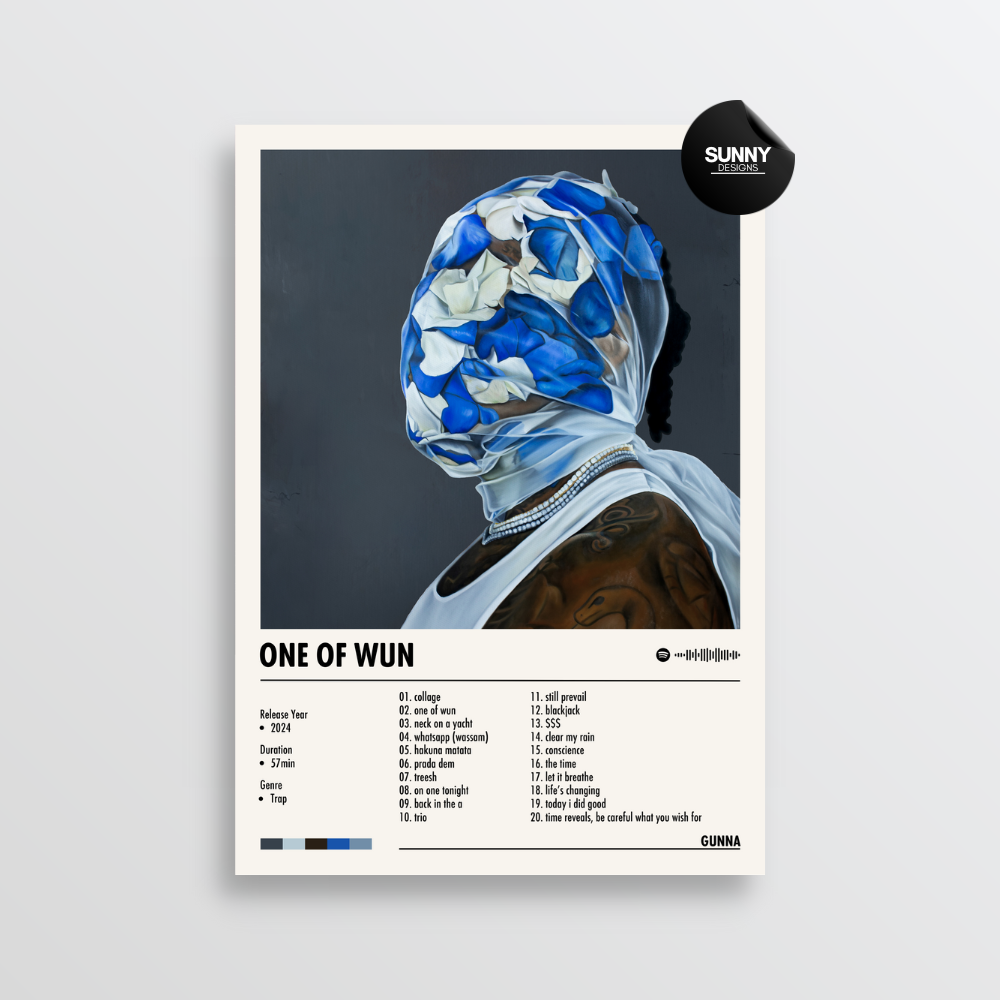 Gunna - One of Wun | Album Cover Poster – Sunny Designs Posters