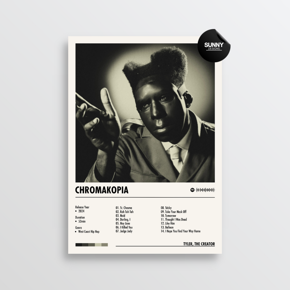 Tyler, the Creator - CHROMAKOPIA | Album Cover Poster – Sunny Designs ...