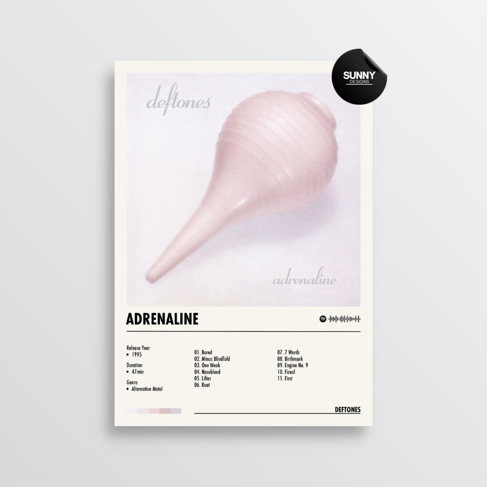 Deftones - Adrenaline | Album Cover Poster – Sunny Designs Posters