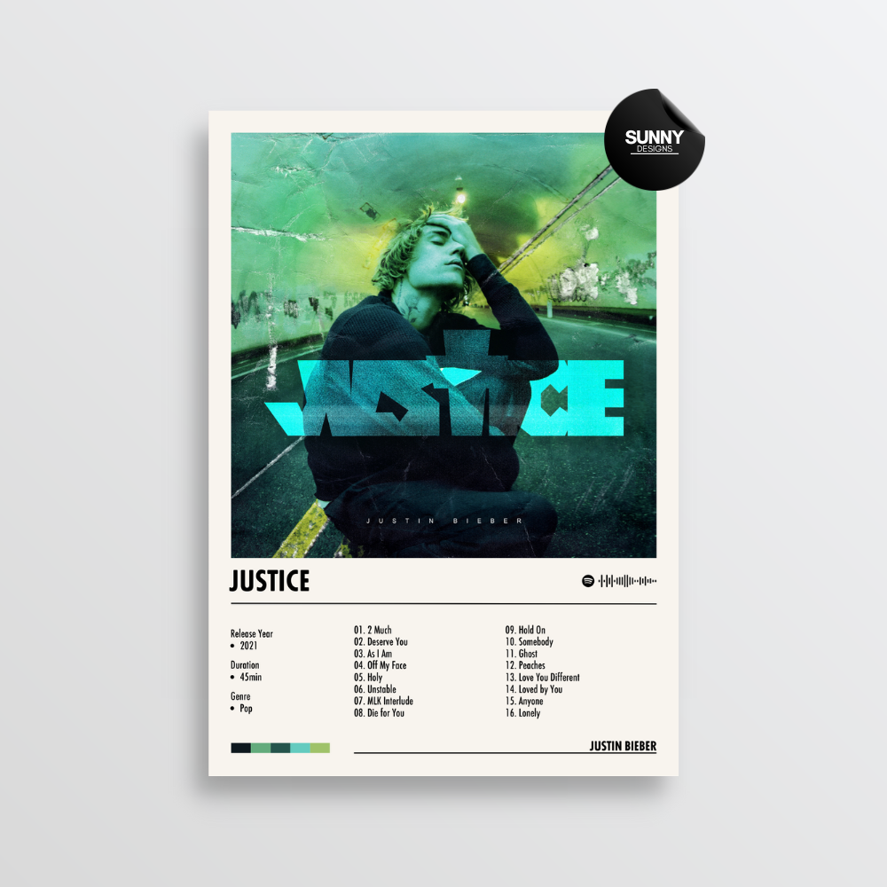 Justin Bieber - Justice | Album Cover Poster – Sunny Designs Posters