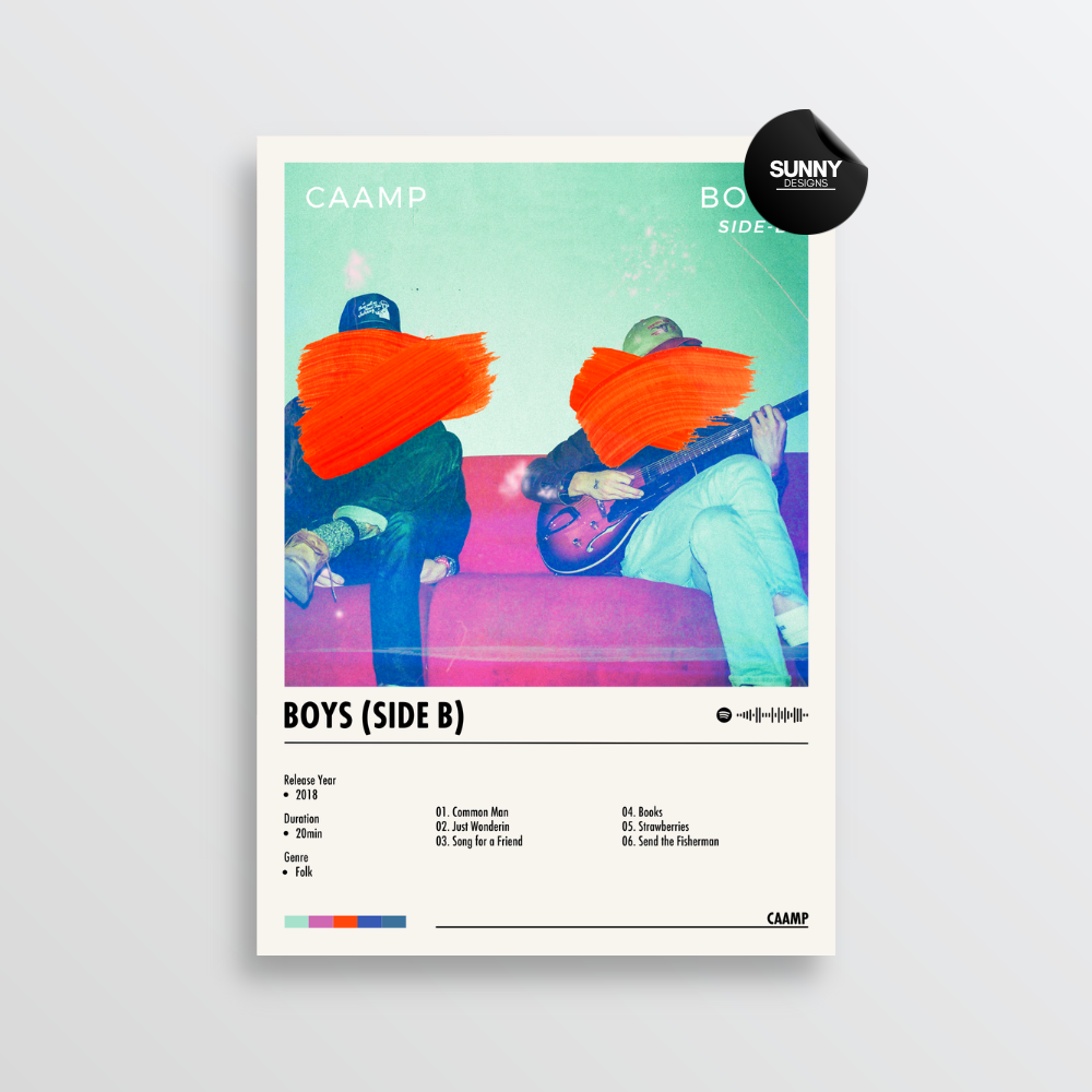 CAAMP - Boys (Side B) | Album Cover Poster – Sunny Designs Posters