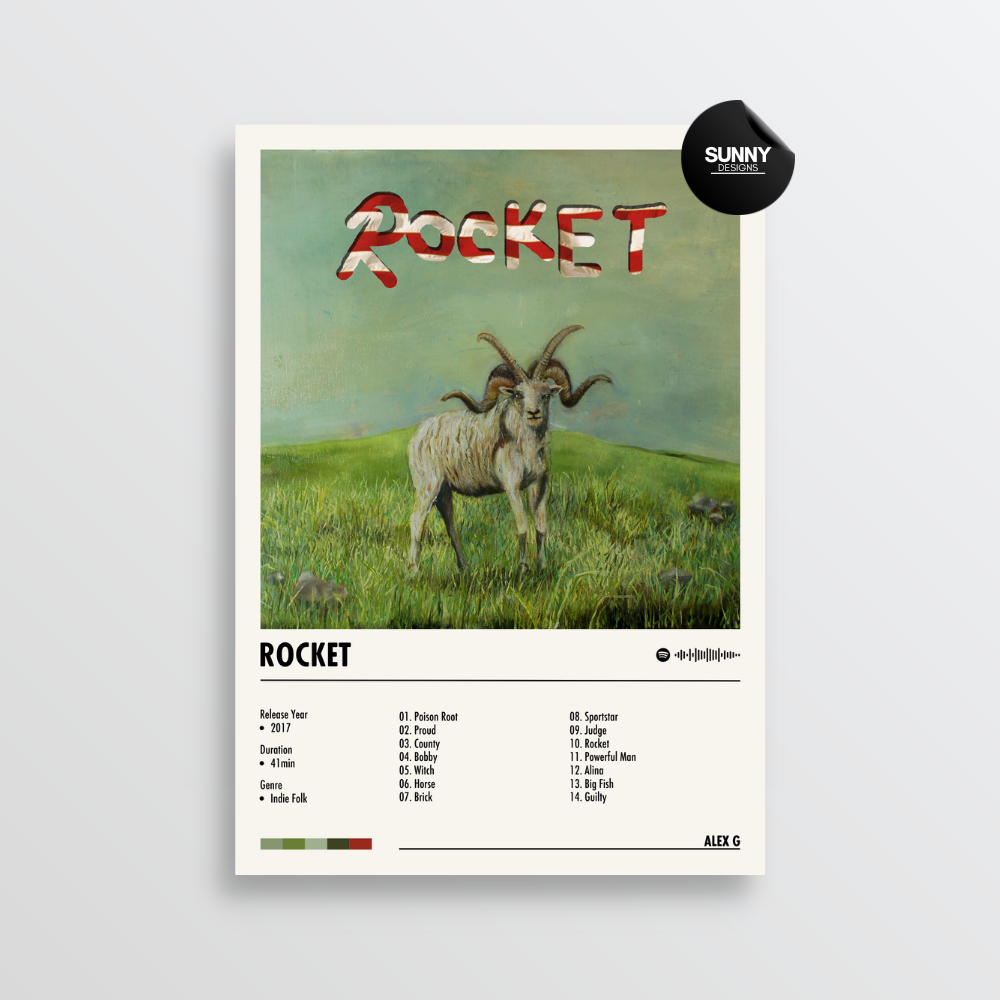 Alex G - Rocket | Album Cover Poster – Sunny Designs Posters