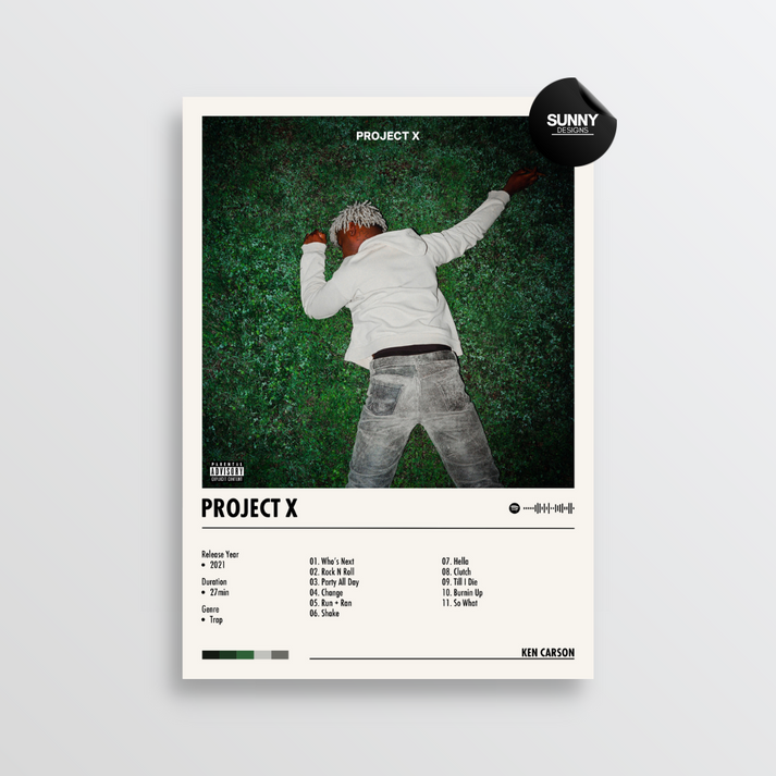 Ken Carson - Project X | Album Cover Poster – Sunny Designs Posters