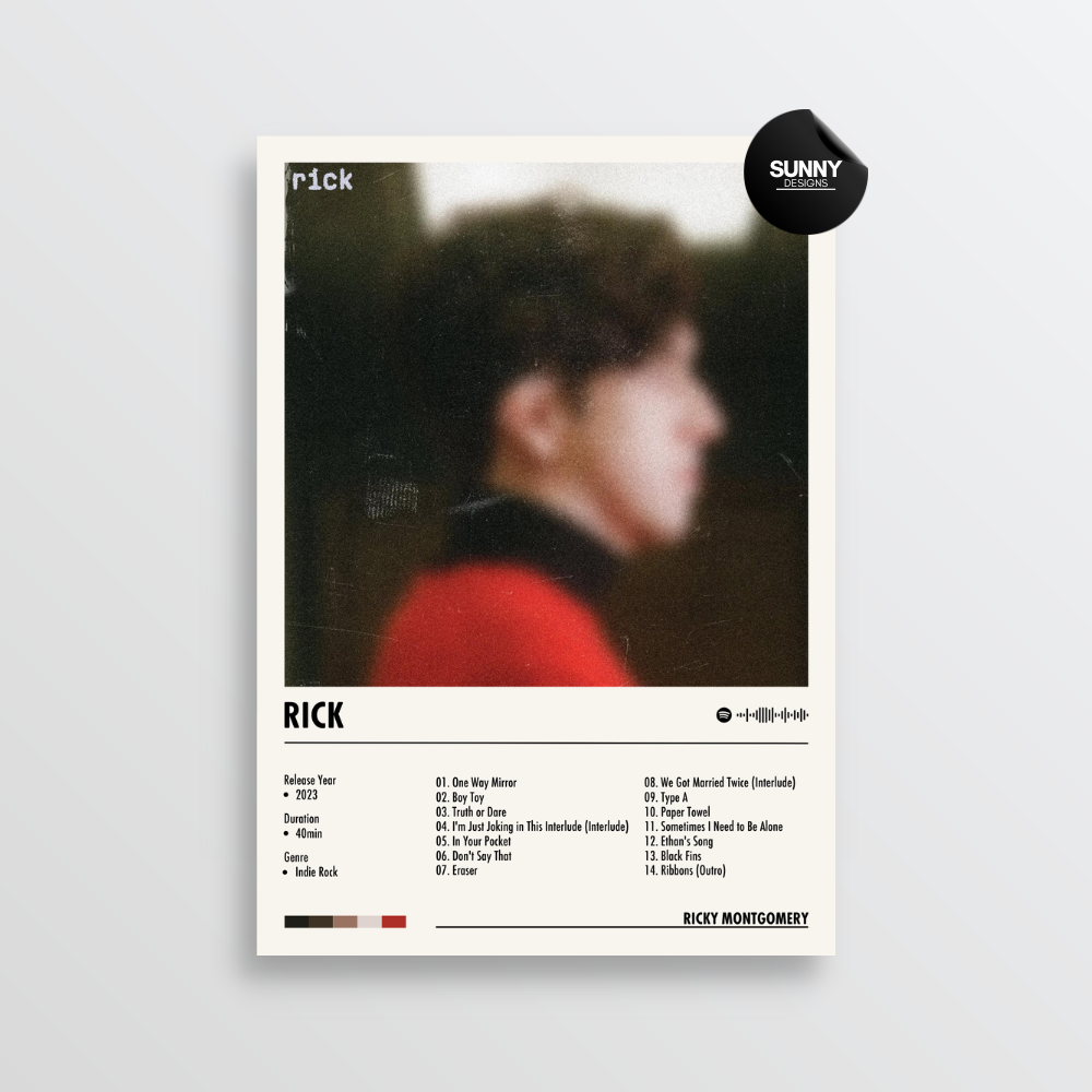 Ricky Montgomery - Rick | Album Cover Poster – Sunny Designs Posters