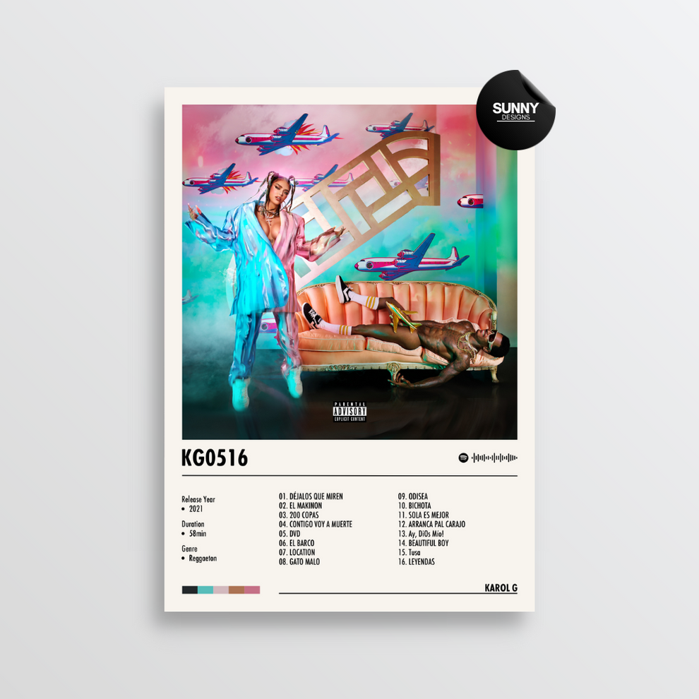 Karol G - KG0516 | Album Cover Poster – Sunny Designs Posters