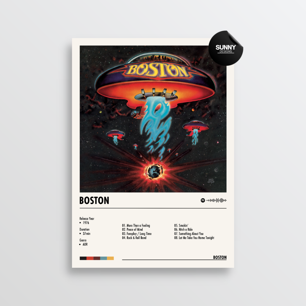 Boston - Boston | Album Cover Poster – Sunny Designs Posters