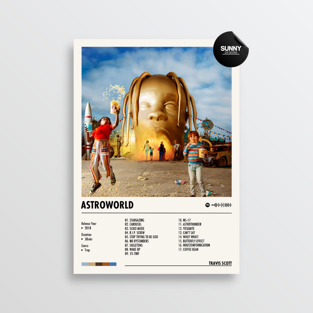 Travis Scott - Astroworld | Album Cover Poster – Sunny Designs Posters