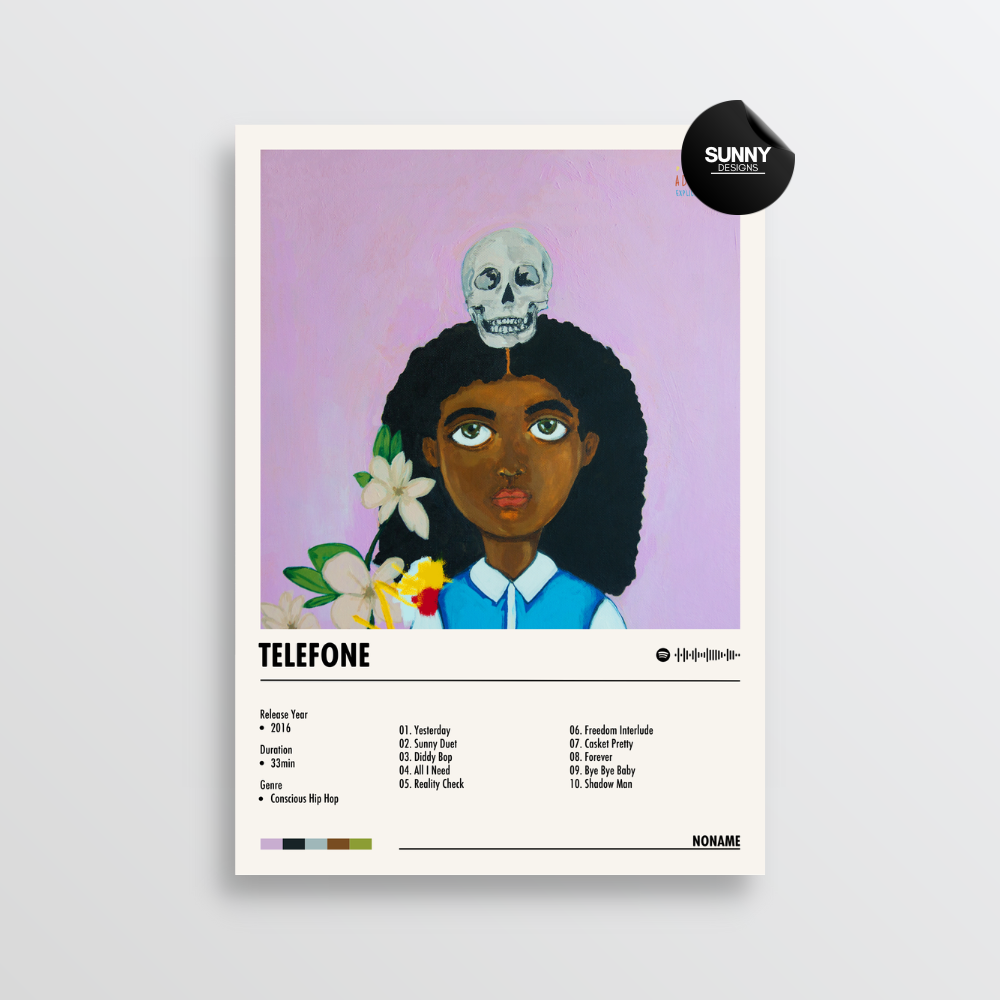 Noname - Telefone | Album Cover Poster – Sunny Designs Posters