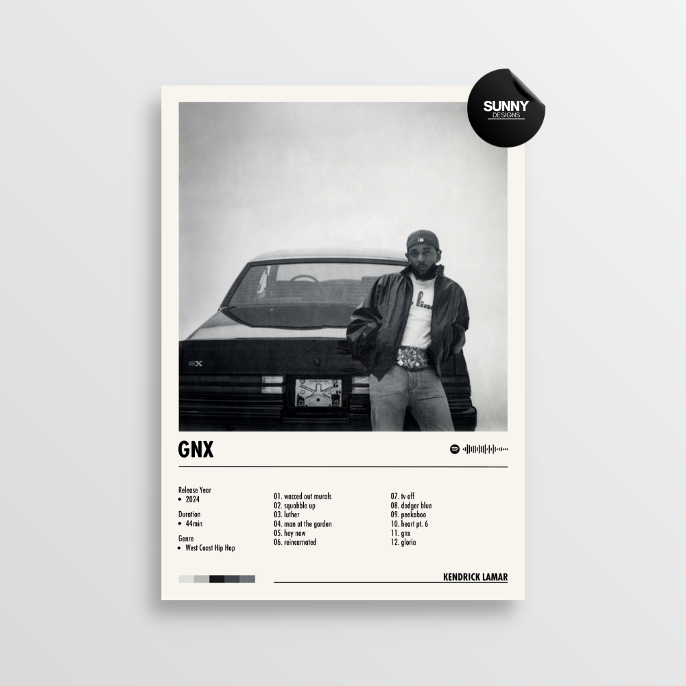 Kendrick Lamar - GNX | Album Cover Poster – Sunny Designs Posters