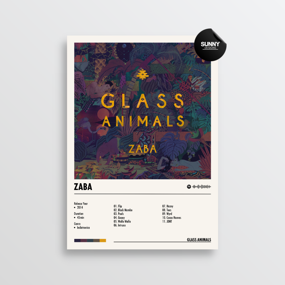 Glass Animals - Zaba | Album Cover Poster – Sunny Designs Posters