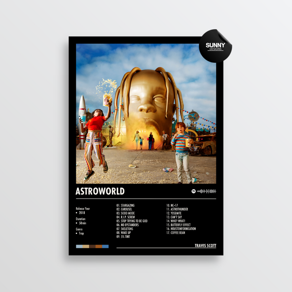 Travis Scott - ASTROWORLD | Album Cover Poster – Sunny Designs Posters