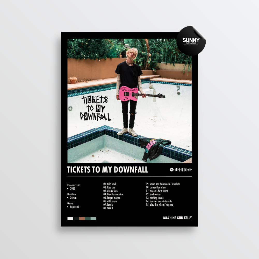 Machine Gun Kelly - Tickets to My Downfall | Album Cover Poster – Sunny ...