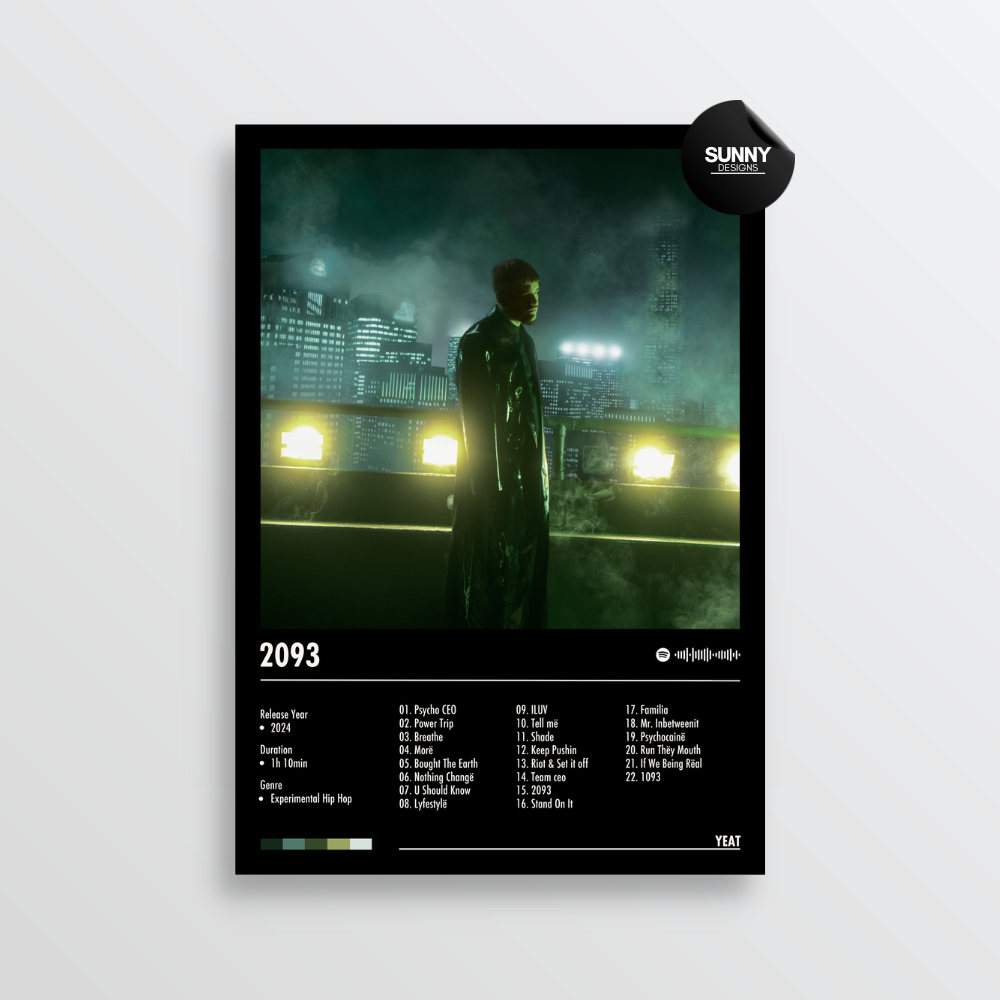 Yeat - 2093 | Album Cover Poster – Sunny Designs Posters