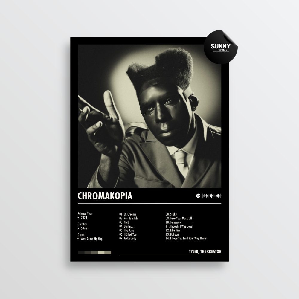 Tyler, the Creator - CHROMAKOPIA | Album Cover Poster – Sunny Designs ...