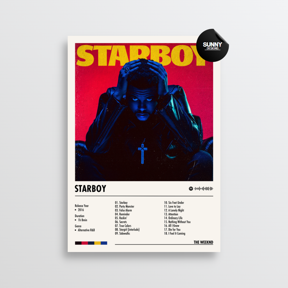 The Weeknd - Starboy | Album Cover Poster – Sunny Designs Posters