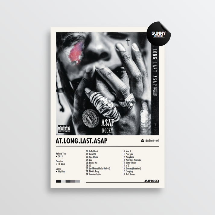 A$AP Rocky - AT.LONG.LAST.A$AP | Album Cover Poster – Sunny Designs Posters