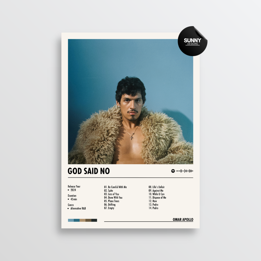 Omar Apollo - God Said No | Album Cover Poster – Sunny Designs Posters