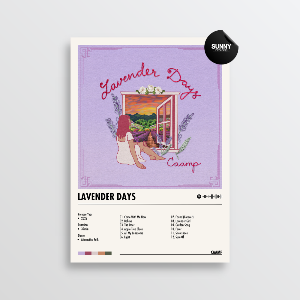 CAAMP - Lavender Days | Album Cover Poster – Sunny Designs Posters