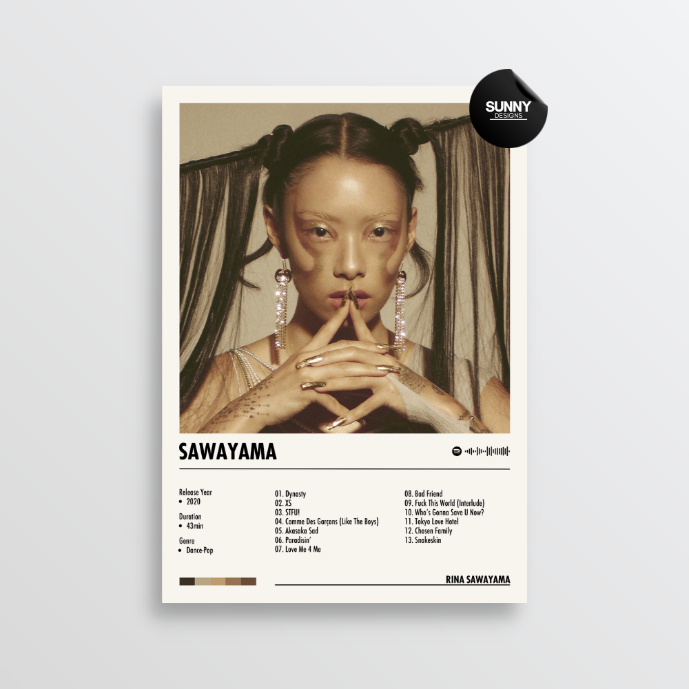 Rina Sawayama - SAWAYAMA | Album Cover Poster – Sunny Designs Posters