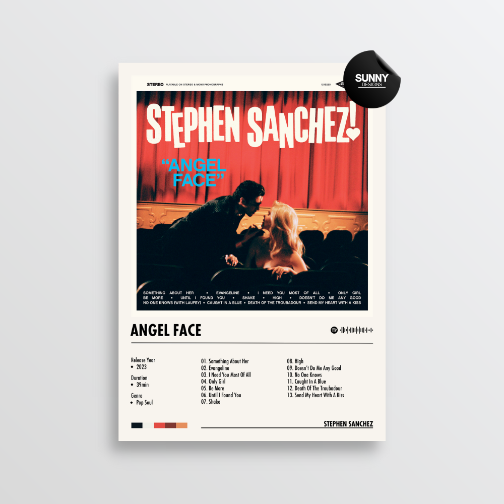 Stephen Sanchez - Angel Face | Album Cover Poster – Sunny Designs Posters
