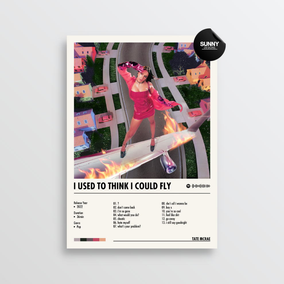 Tate McRae - i used to think i could fly | Album Cover Poster – Sunny ...