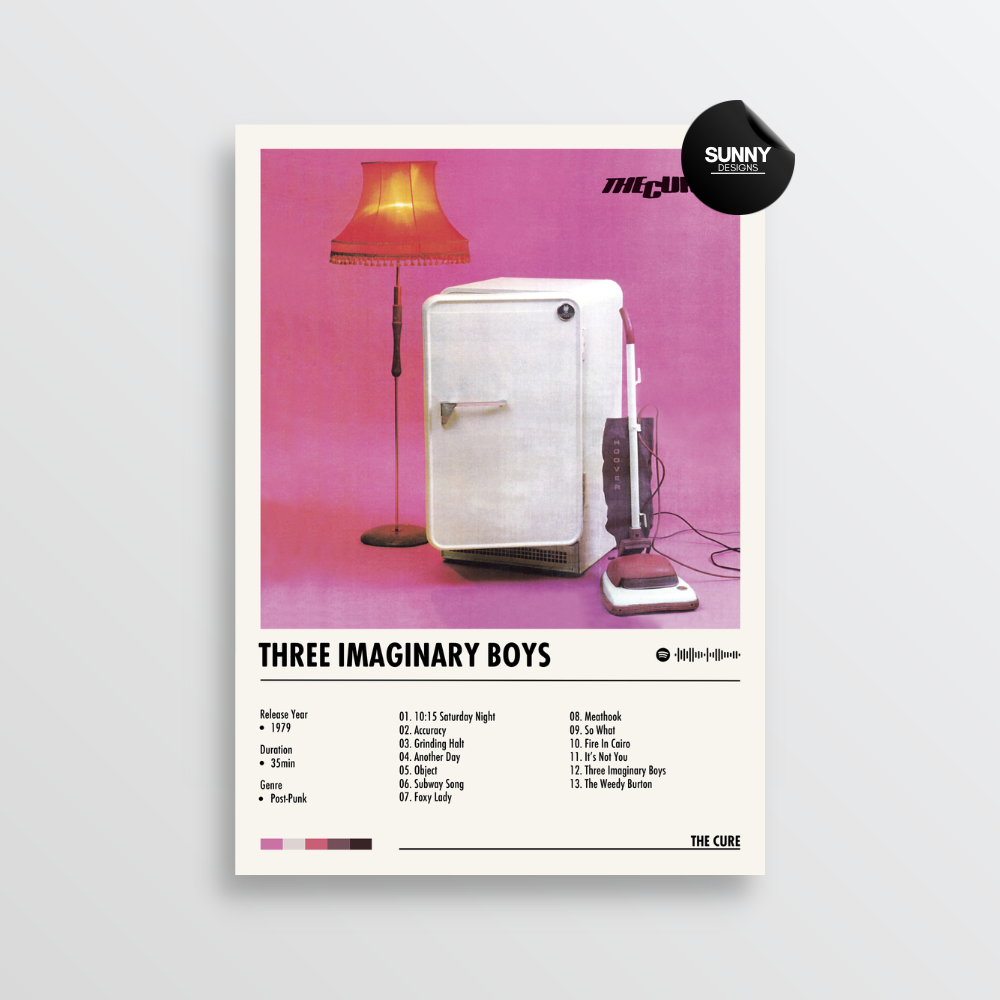 The Cure - Three Imaginary Boys | Album Cover Poster – Sunny Designs ...