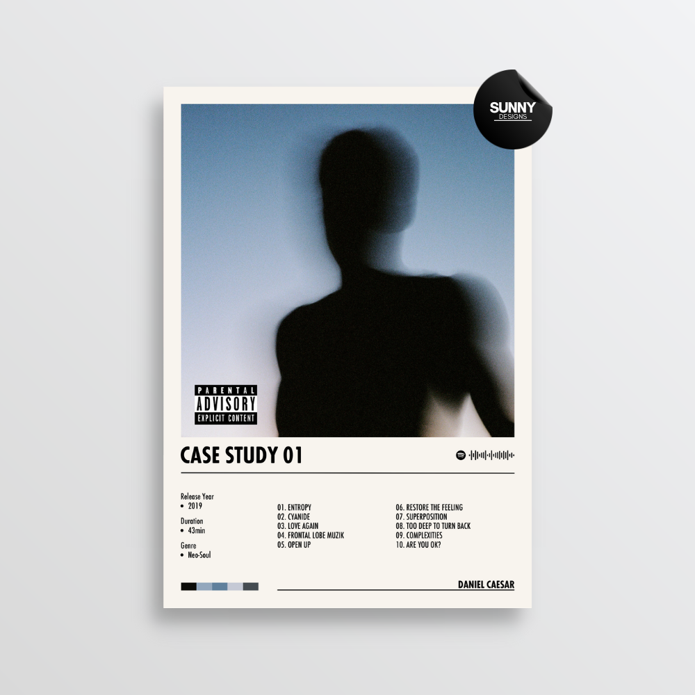 Daniel Caesar - Case Study 01 | Album Cover Poster – Sunny Designs Posters