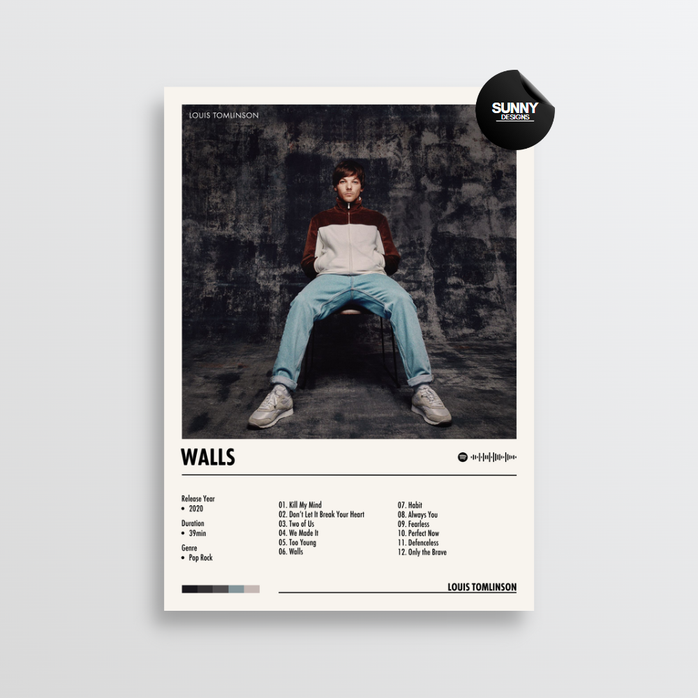 Louis Tomlinson - Walls | Album Cover Poster – Sunny Designs Posters