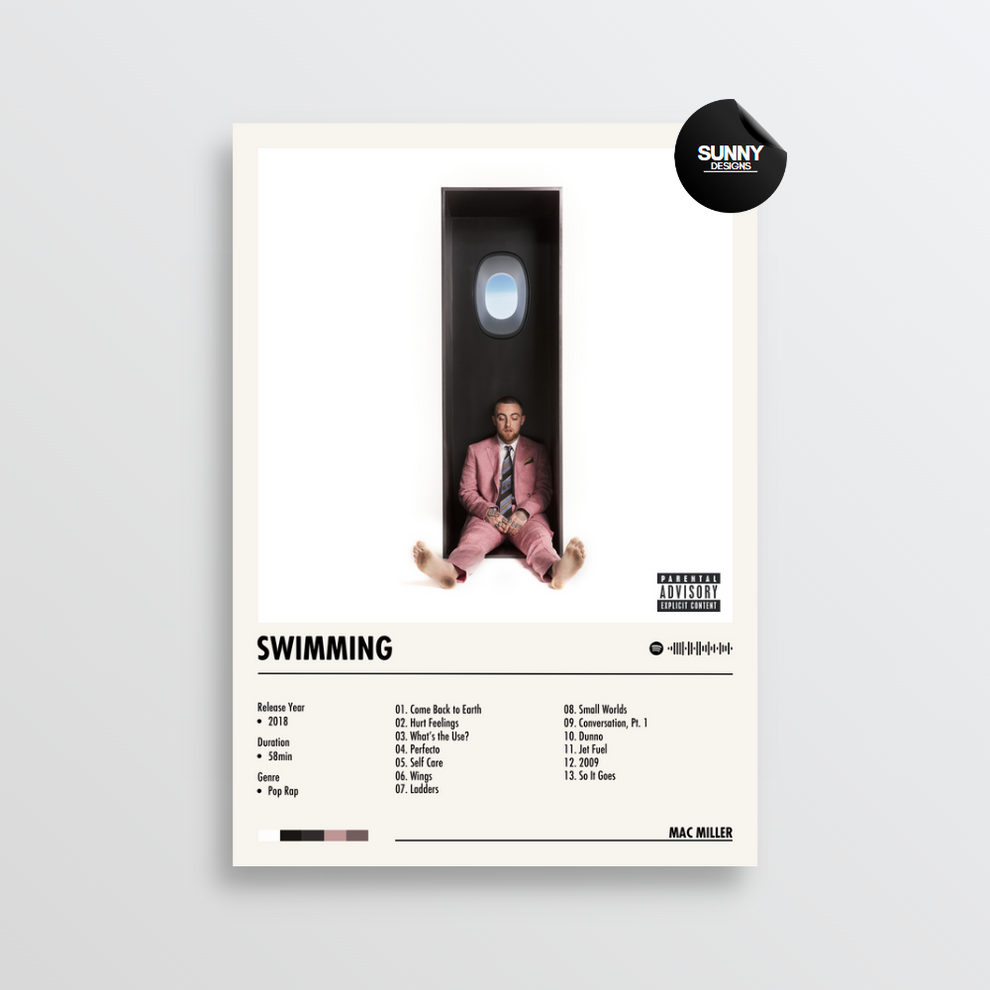 Mac Miller - Swimming | Album Cover Poster – Sunny Designs Posters
