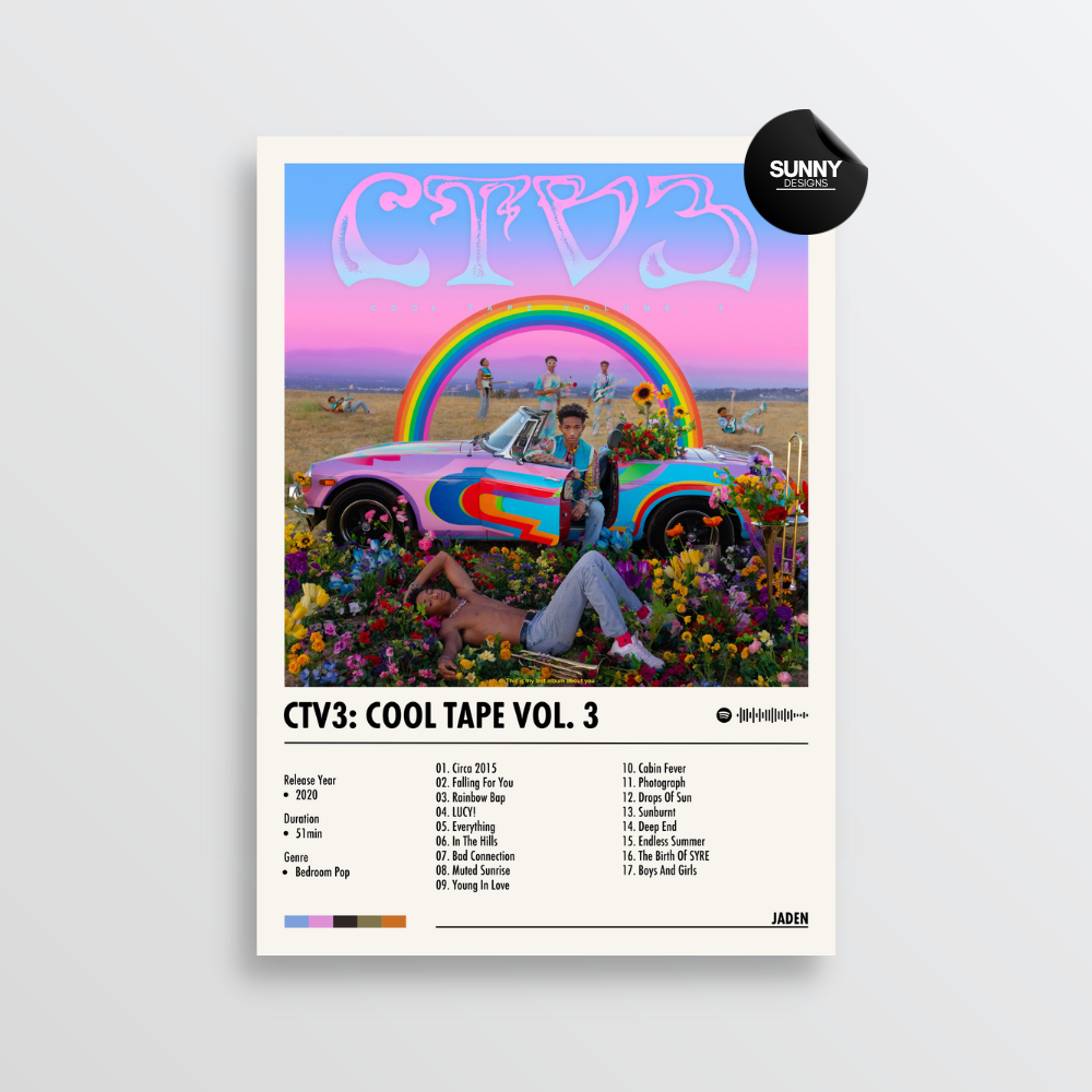 Jaden - CTV3: cool tape full. 3 | Album Cover Poster – Sunny Designs ...