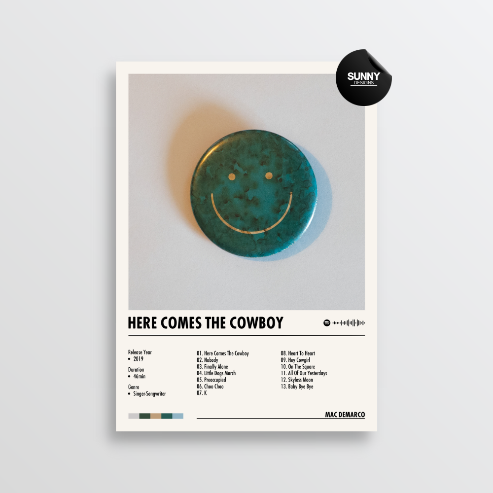 Mac Demarco - Here Comes The Cowboy | Album Cover Poster – Sunny ...