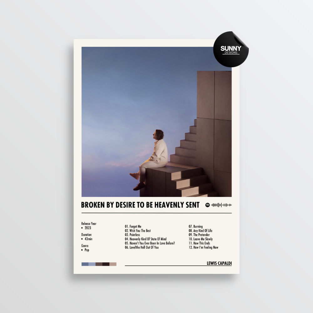 Lewis Capaldi - Broken by Desire to Be Heavenly Sent | Album Cover Pos ...