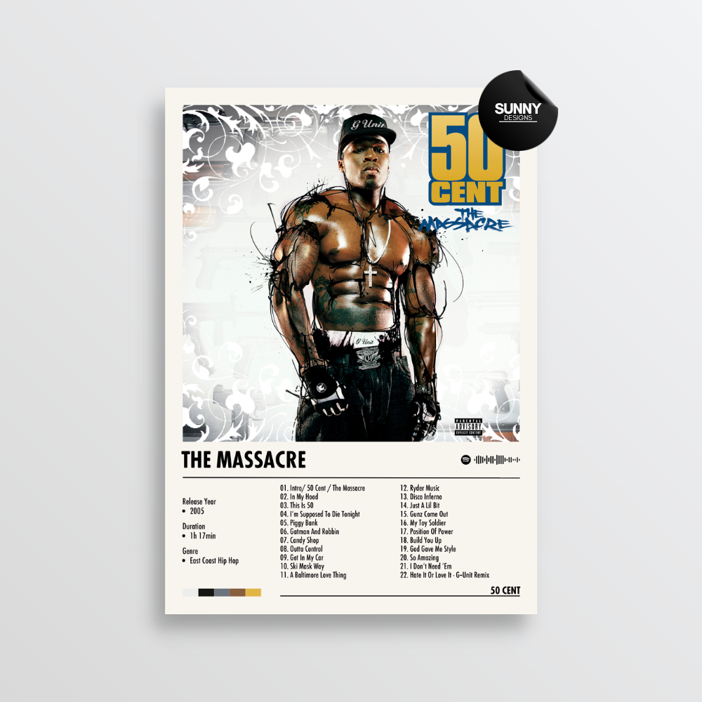 50 cents - Get Rich or Die Tryin '| Album Cover Poster – Sunny Designs ...