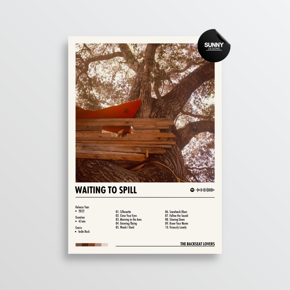 The Backseat Lovers - Waiting to Spill | Album Cover Poster – Sunny ...