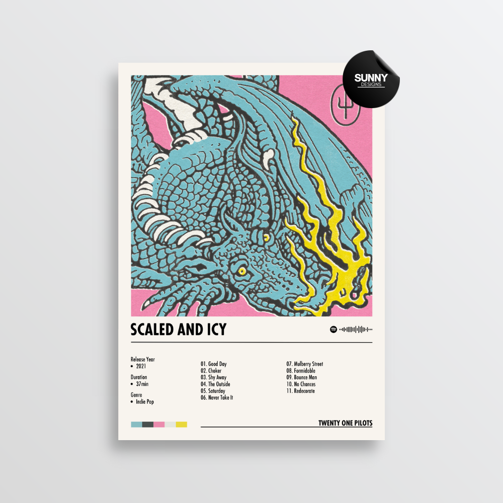 Twenty One Pilots - Scaled and ICY | Album Cover Poster – Sunny Designs ...