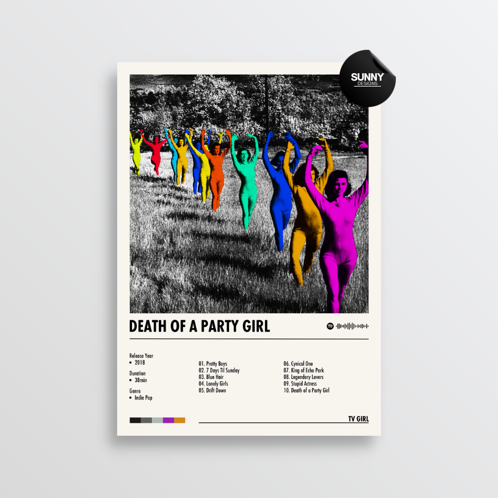 TV Girl - Death of a Party Girl | Album Cover Poster – Sunny Designs ...