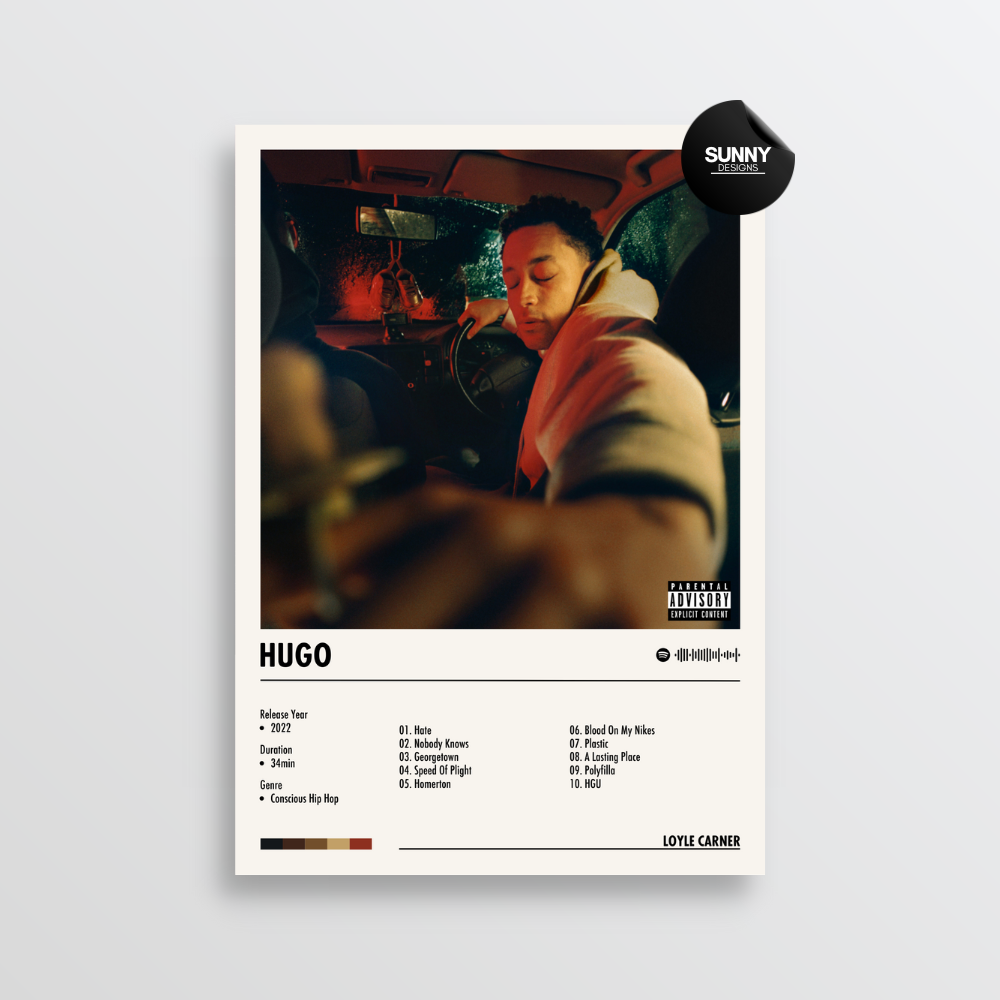 Loyle Carner - Hugo | Album Cover Poster – Sunny Designs Posters