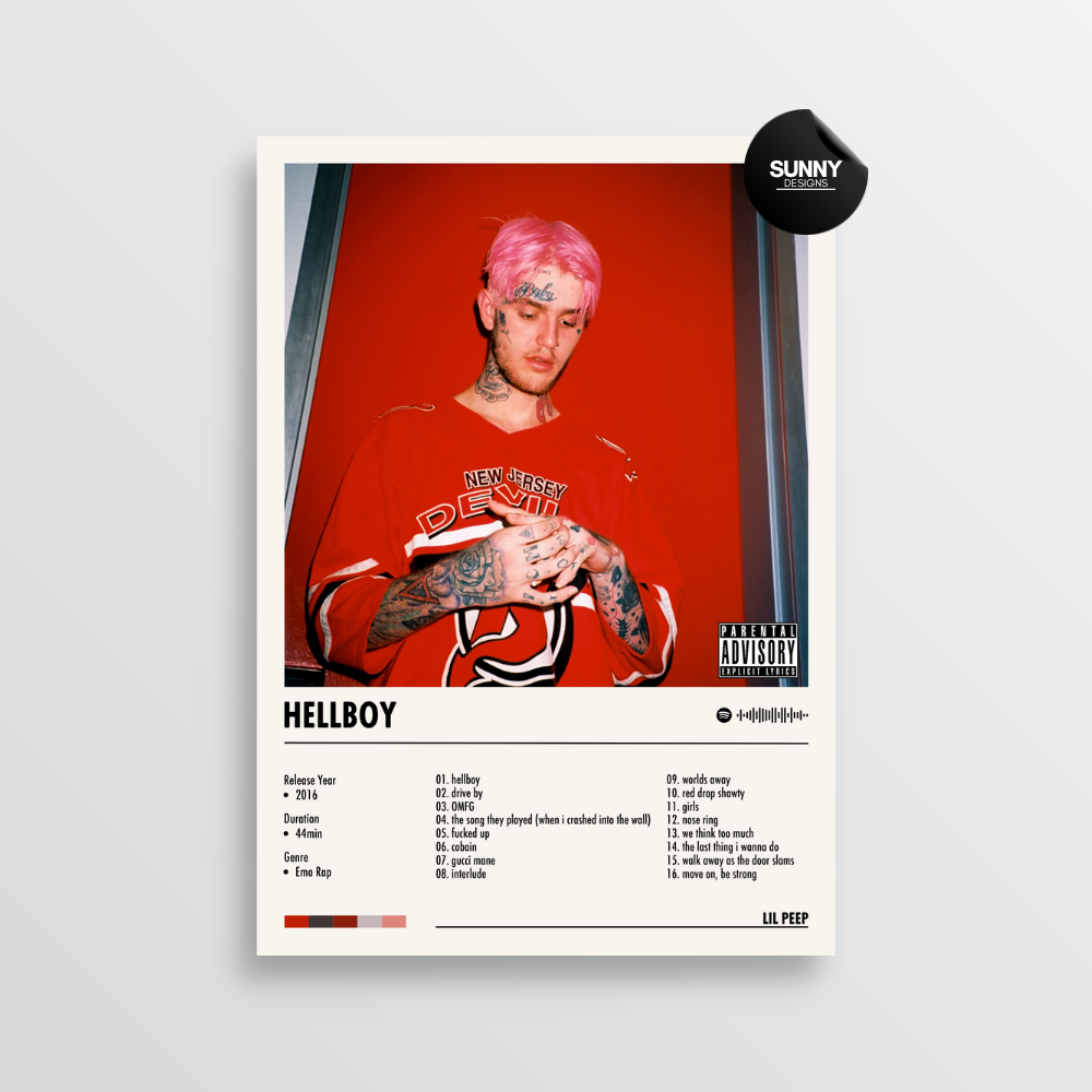 Lil Peep - Hellboy | Album Cover Poster – Sunny Designs Posters