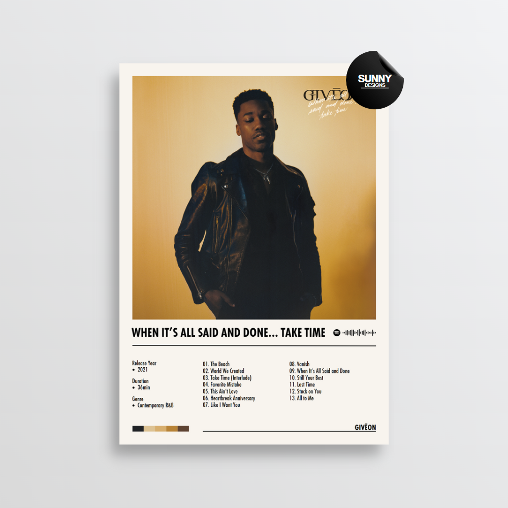 Giveon - When It's All Said And Done ... Take Time | Album Cover Poste ...